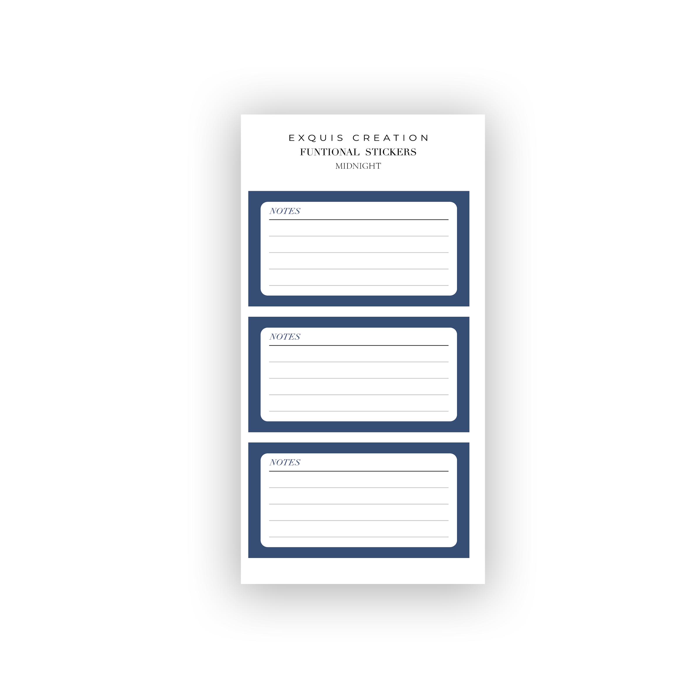 STICKER SET | MIDNIGHT NOTE STICKERS – Exquis creation