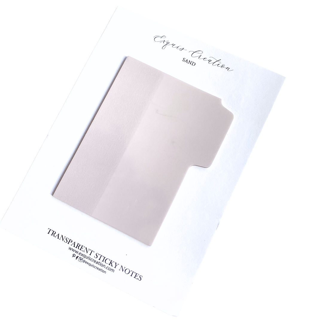 TRANSPARENT TAB STICKY NOTES | SAND – Exquis creation